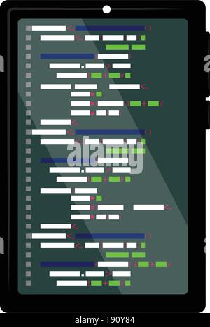 Programming code on a tablet screen Stock Vector Image & Art - Alamy