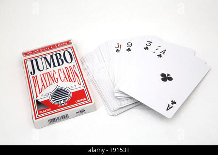A Pack Of Jumbo Playing Cards Stock Photo - Alamy