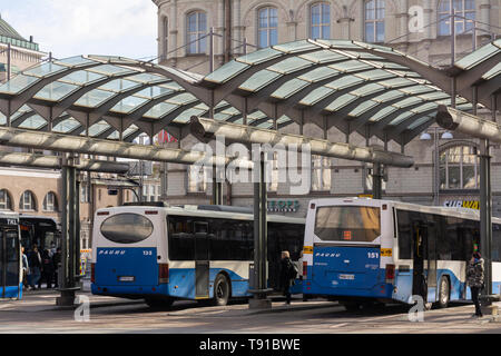 Local buses at Keskuspuisto Tampere Finland Stock Photo - Alamy