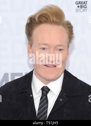 Conan O'Brien attends WarnerMedia Upfront 2019 arrivals outside of The ...