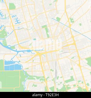 Modern City Map - Stockton California city of the USA with ...