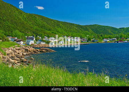 Fishing village and shoreline along White Bay. Baie Verte Peninsula ...