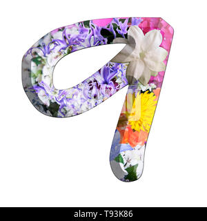 Number NINE 9 purple font yellow outlined 3D Stock Photo - Alamy