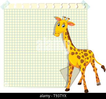 Giraffe on note template illustration Stock Vector Image & Art - Alamy