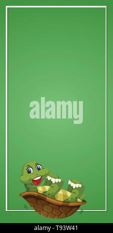 A turtle on note template illustration Stock Vector Image & Art - Alamy