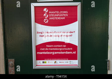 Billboard Mantelzorg Steunpunten Amsterdam The Netherlands 2019 Stock ...