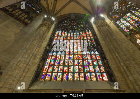 Stained glass windows inside Duomo The third largest Cathedral in the ...