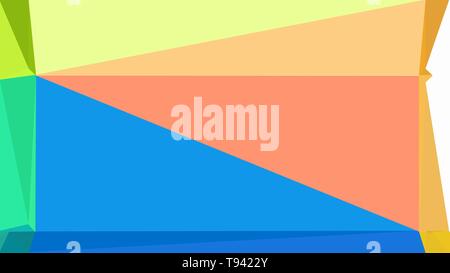 retro style triangle illustration. dodger blue, green yellow and royal ...