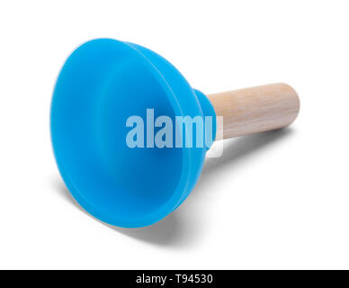 Tiny Blue Toilet Plunger Isolated on White Background Stock Photo - Alamy