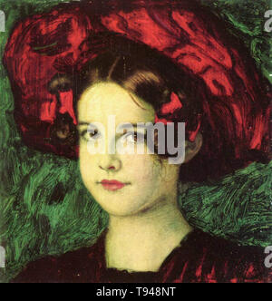 Stuck Franz Von - Mary With Red Hat - German School - 19th Century ...