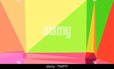 retro style triangle illustration. khaki, pastel yellow and green ...