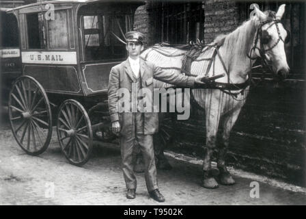 Postal worker at a post office in Boise Idaho USA Stock Photo - Alamy