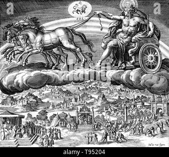 Sol in his chariot, riding across the heavens. Sol was the solar deity ...