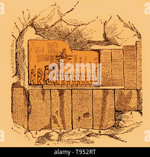 Behistun inscription, Darius I, cuneiform script, ancient Persian ...