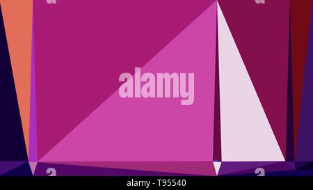 minimalistic triangle geometric background with thistle, dark magenta ...