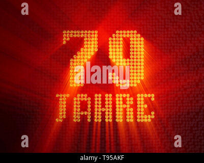 Golden number seventy-nine years (number 79 years) dotted font, top ...