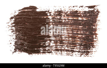 smudge brown oil paint on white. Set Stock Photo - Alamy