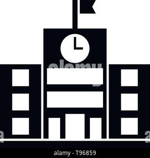 library building glyph icon vector illustration Stock Vector Image ...