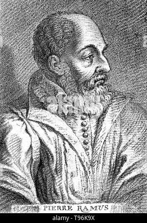 Petrus Ramus (1515-1572), French humanist and philosopher, coloured ...