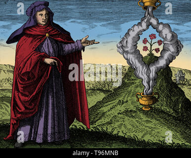 Engraving showing Mary the Jewess (also known as Maria Prophetessa ...