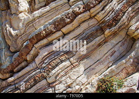 Folded limestone on Crete, Greece Stock Photo - Alamy
