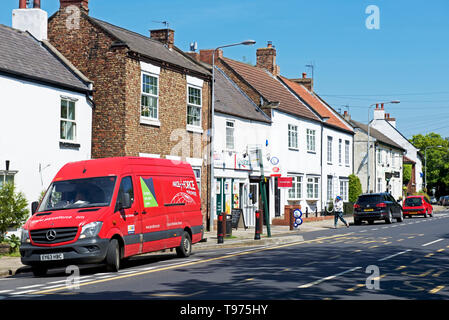 High Street in the village of Rawcliffe, East Yorkshire, England UK ...