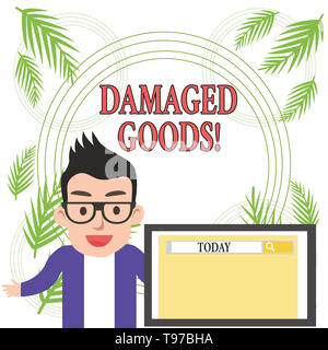 Conceptual hand writing showing Damaged Goods. Concept meaning Products ...
