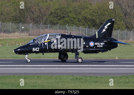 XX239, a BAe Hawk T1 operated by the Royal Navy, arriving back at ...
