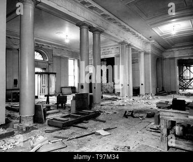 Photograph of the White House lobby during its renovation on December ...