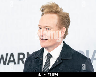 Conan O'Brien attends WarnerMedia Upfront 2019 arrivals outside of The ...