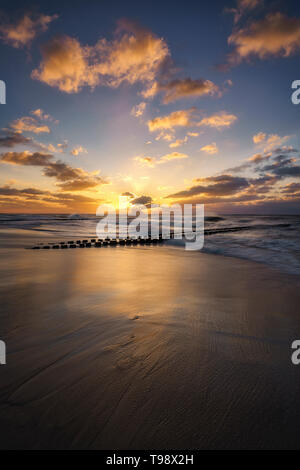 Sunset in Ahrenshoop, Baltic Sea, Germany Stock Photo - Alamy