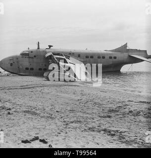 The remains of BOAC's Short S45 Solent 3 G-AKNS City of Liverpool ...