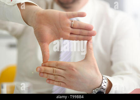 Male arms articulating during conference Stock Photo - Alamy