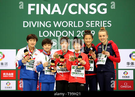 Great Britain's CHENG Eden and TOULSON Lois perform in Diving Women's ...