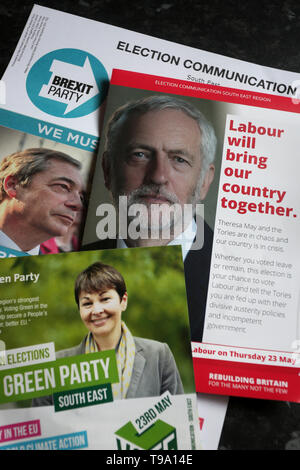 Brexit party leader Nigel Farage attending a rally at the old hall ...