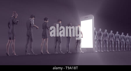 Technology Smartphone Turning People into Zombies Concept Stock Photo ...