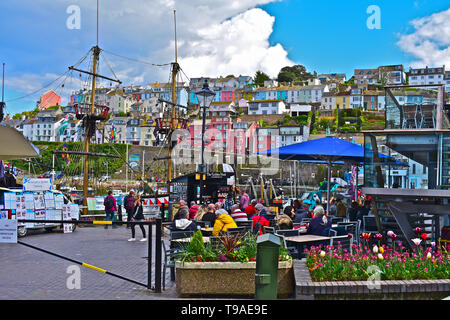 View of the Old Market House, Brixham, Devon Stock Photo - Alamy