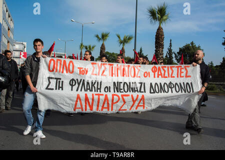 Supporters of Greek Chrysi Avgi (Golden Dawn), far-right nationalist ...