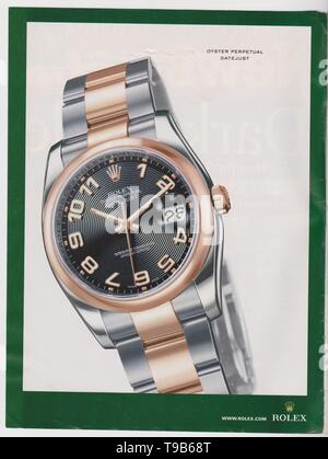 poster advertising Rolex Oyster Perpetual Explorer II watch in magazine ...