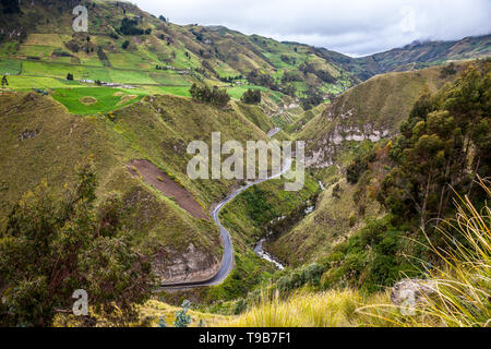 Vía Flores, old road from Ambato to Guaranda, next to the Ambato river ...