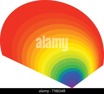 Abstract rainbow vector heat map of hot and cold distribution on ...