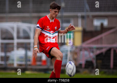 Wales v Ireland u19 Rugby League International at Stebonheath Park ...