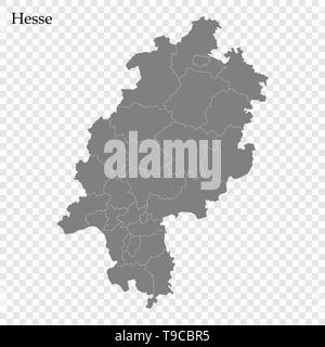 Hesse districts map Stock Vector Image & Art - Alamy