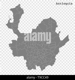 Map of Antioquia, a province of Colombia Stock Vector Image & Art - Alamy