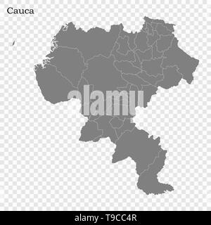 Map of Cauca, a province of Colombia Stock Vector Image & Art - Alamy