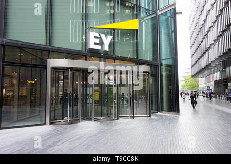 The building and headquarters of Ernst and Young (EY) at the office ...