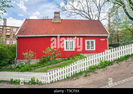 Red house from Oslo, Sandakerveien Stock Photo - Alamy