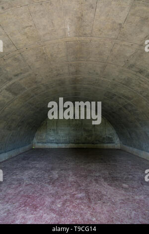 Inside one of the old WWII ammunition bunkers (also known as igloo's ...