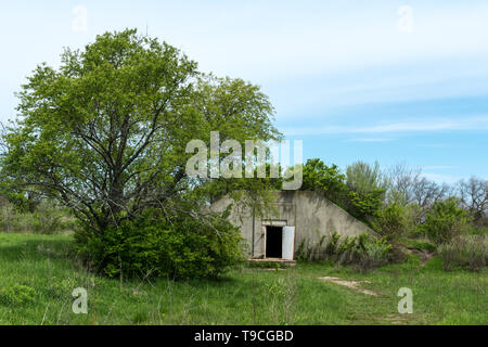Old WWII ammunition bunkers (or igloo) at Midewin tallgrass prairie ...