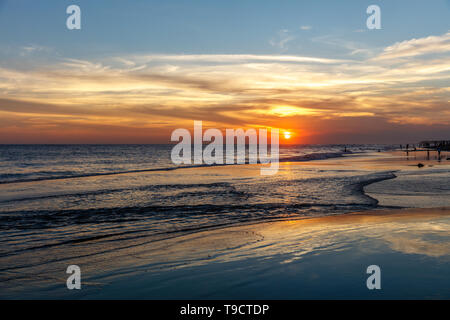 Berawa beach (Pantai Berawa) at sunset. Canggu, Bali, Indonesia Stock ...